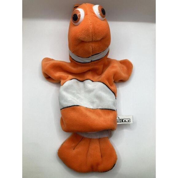 Toys | New Clown Fish Hand Puppet Kai Wei Orange White Stripe Soft ...